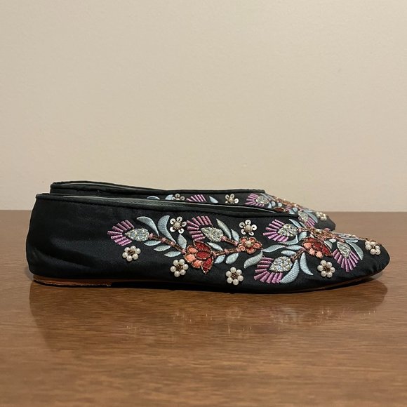 Llani | Shoes | Llani X Anthropologie Satin Ballet Flats | Poshmark